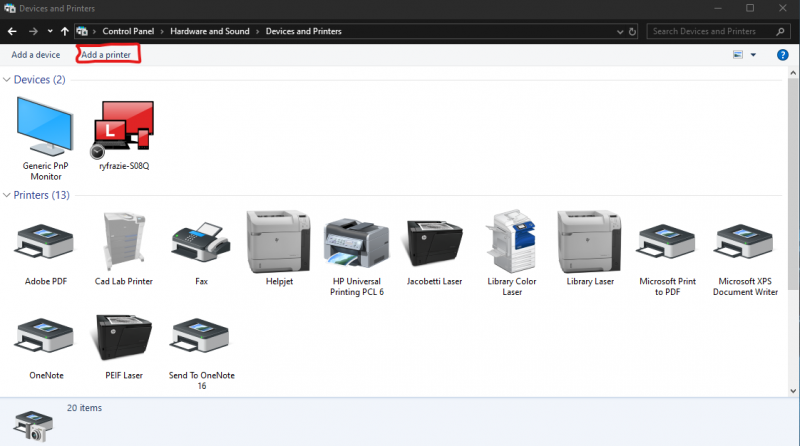 CAD Printer Install Instructions | IT Services