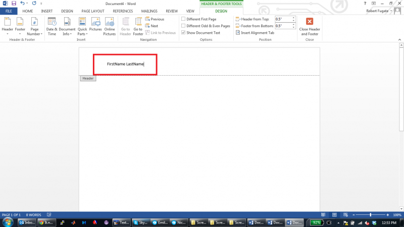 Inserting Objects in Word 2013 | IT Services