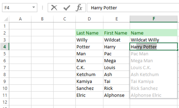 Flash Fill Feature In Excel Technology Support Services