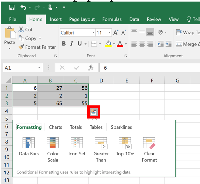 Quick Analysis Feature In Excel Technology Support Services